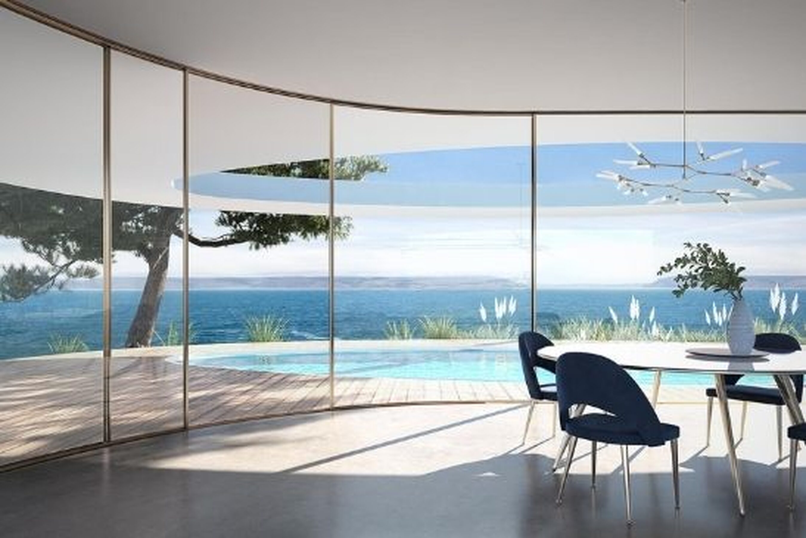 Curved Sliding Glass Doors - minimal windows | Keller Minimal Windows